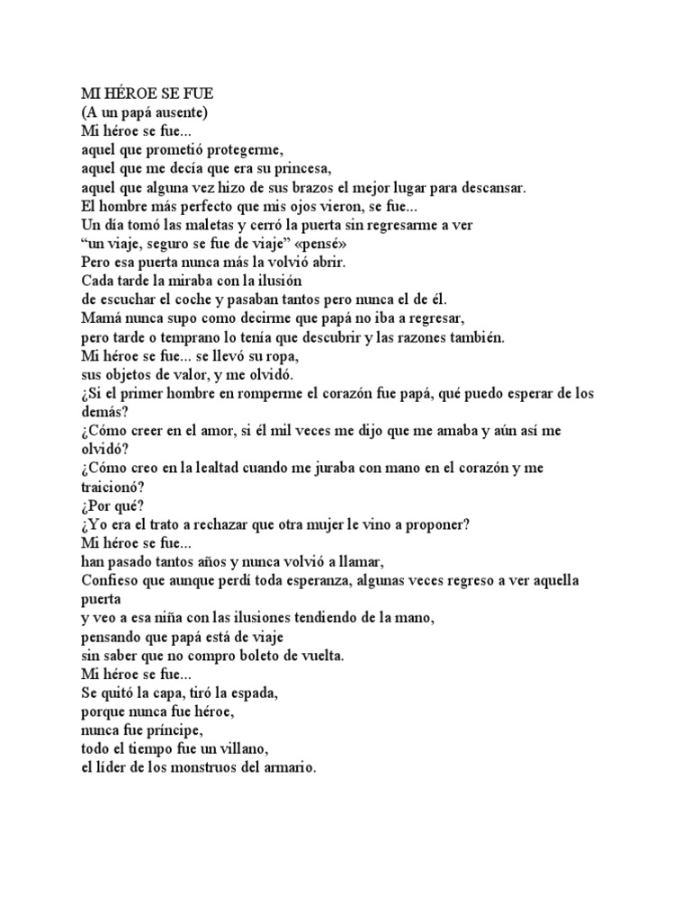 Mi Héroe Se Fue | PDF