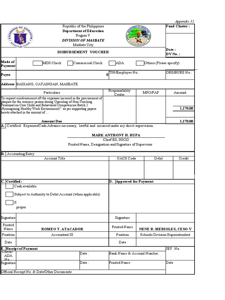 Mooe School Forms 2020 | PDF | Payroll | Credit Card
