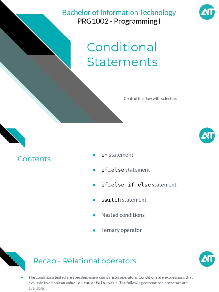 C++ 4. Conditional Statements | PDF