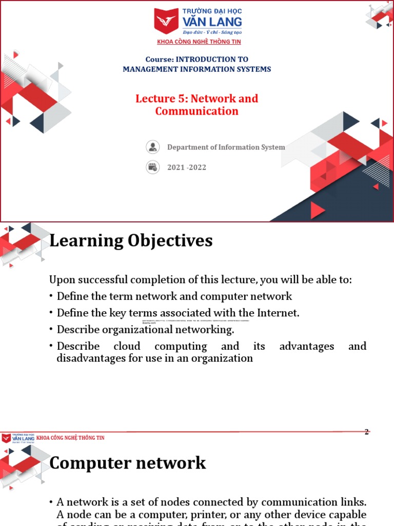 L5 - Network and Communication | PDF | Computer Network | Internet