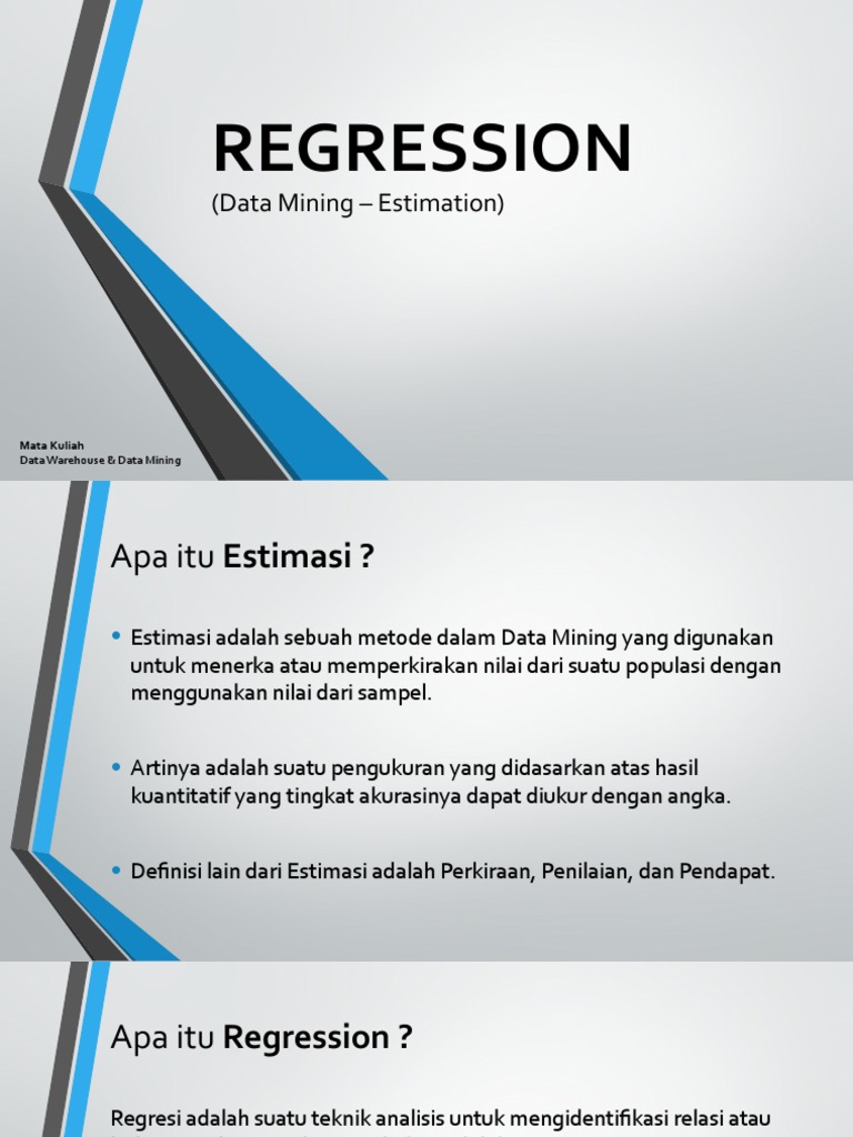 Data Mining REGRESSION | PDF
