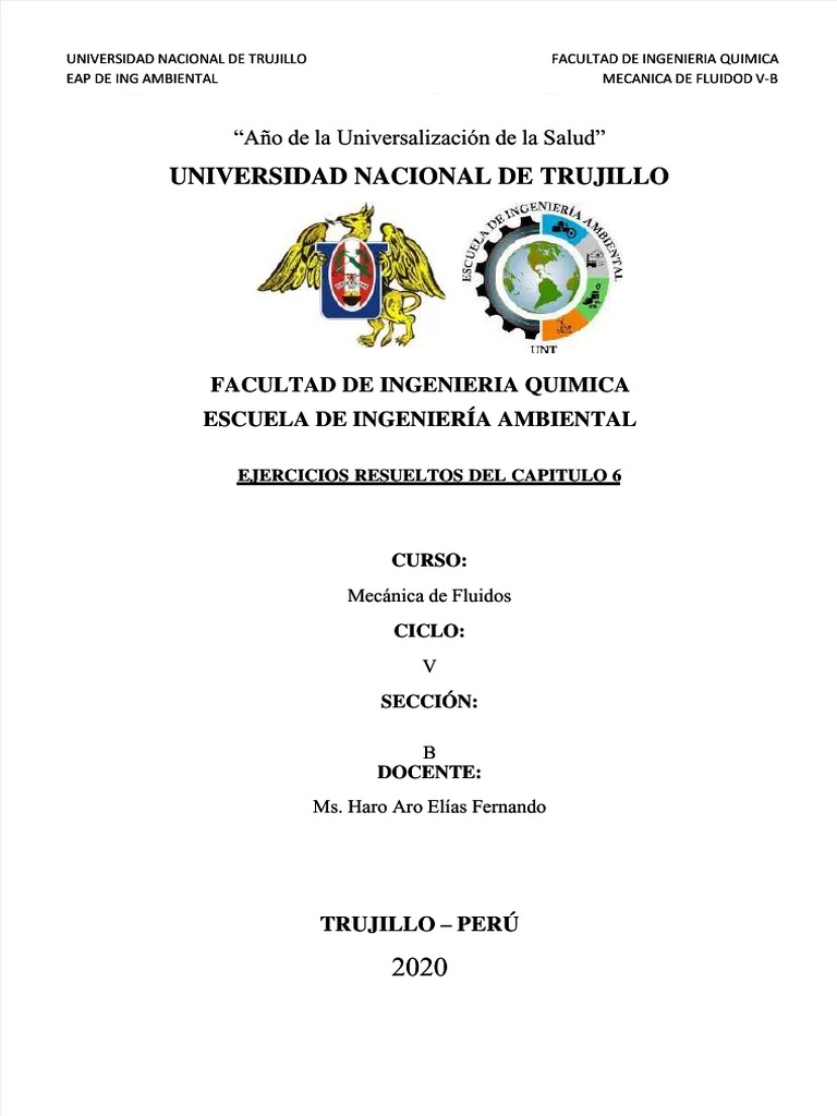 PDF Ejercicios Resueltos Del Capitulo 6 Mecanica de Fluidos Compress | PDF