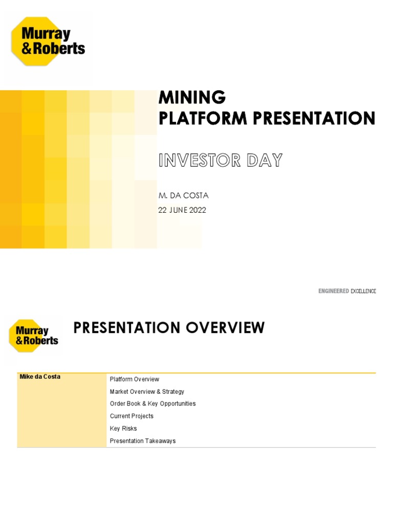 3 Mining Platform Mike Da Costa | PDF | Mining | Market (Economics)