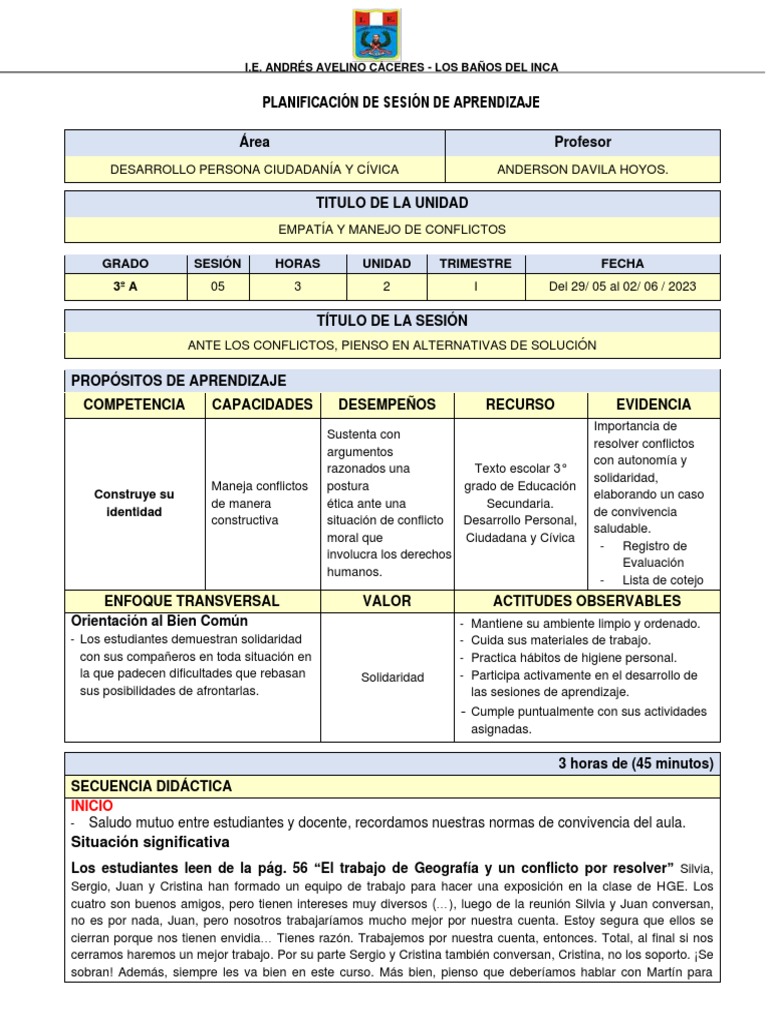 Sesión 05 - DPCC | PDF | Maestros | Evaluación Sesión 05 - DPCC | PDF | Maestros | Evaluación