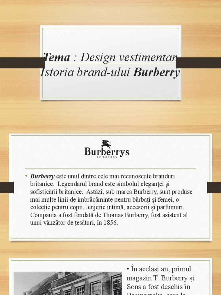 Istoria Brand-Ului Burberry | PDF