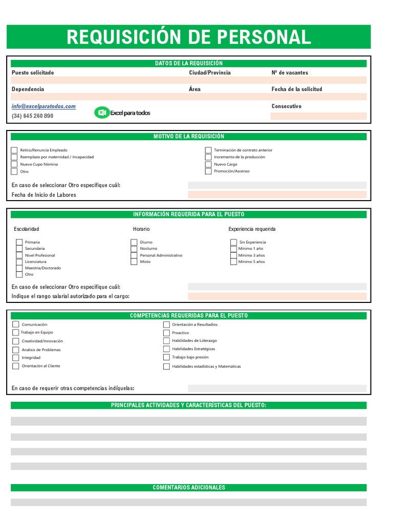 REQUISICIÓN DE PERSONAL | PDF | Gestión de recursos humanos | Business