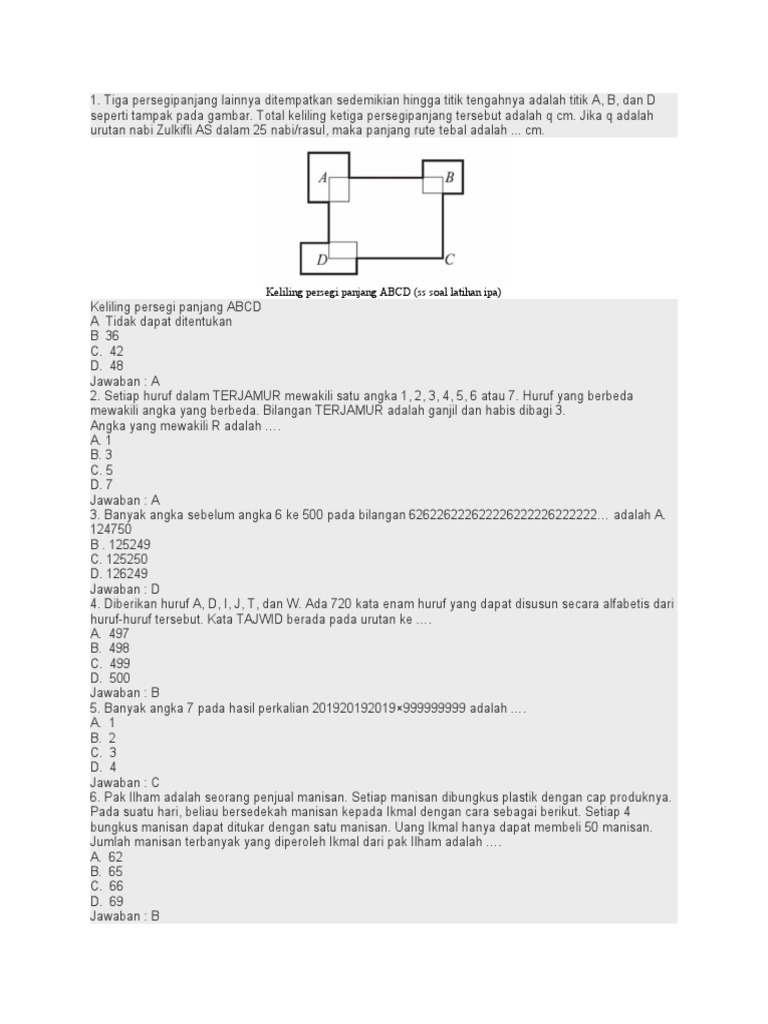 Latihan Soal KSM Ipa Mi | PDF