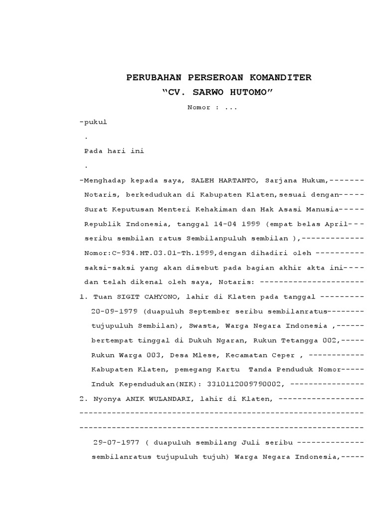 CV.SARWO UTOMO | PDF