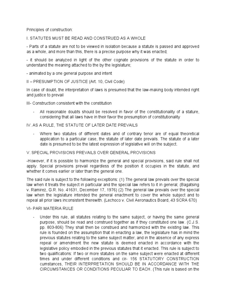 StatCon Reviewer | PDF | Statutory Interpretation | Repeal