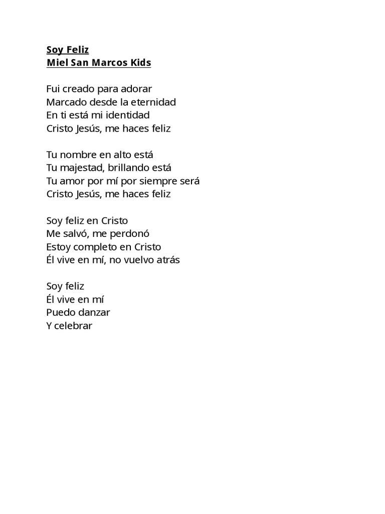 Soy Feliz - MSM Kids | PDF