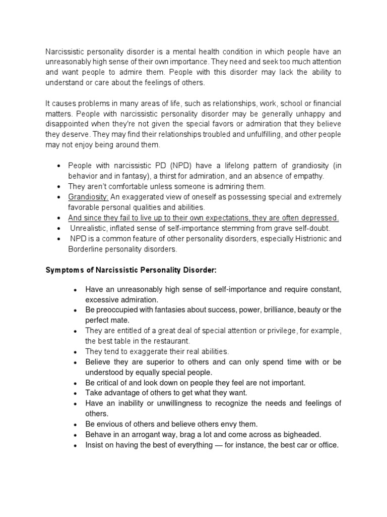All About NPD (Narcissistic Personality Disorder) : Abnormal Psychology ...