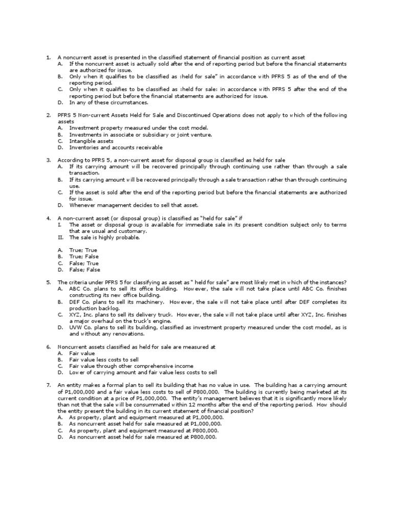 Chapter 4 - Non-Current Assets Held For Sale and Discontinued ...