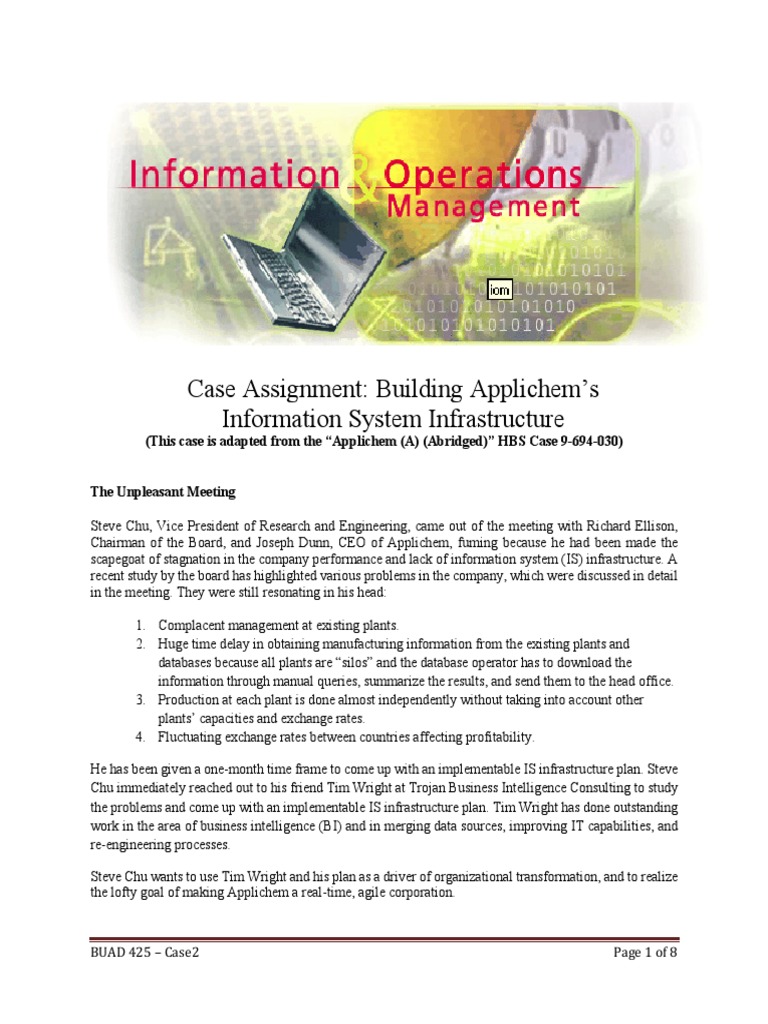 BUAD425 - Case 2 and Case Questions | PDF | Data Warehouse | Performance Indicator