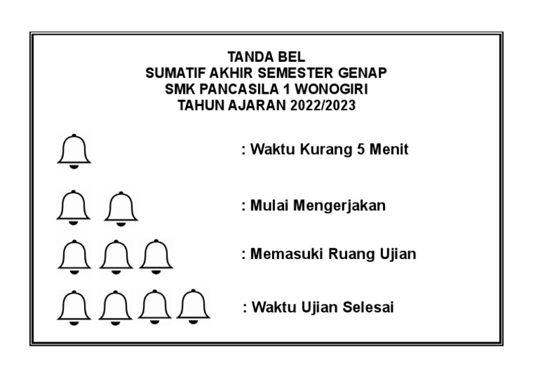 TANDA BEL Ujian | PDF