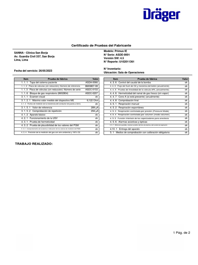 PMS U102011361-01 MP Primus Ie Asde-0001 Cl. San Borja | PDF | Sistema ...