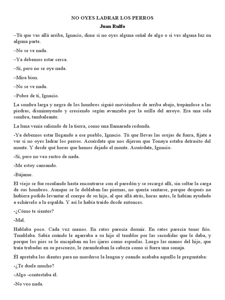 No Oyes Ladrar Los Perros | PDF