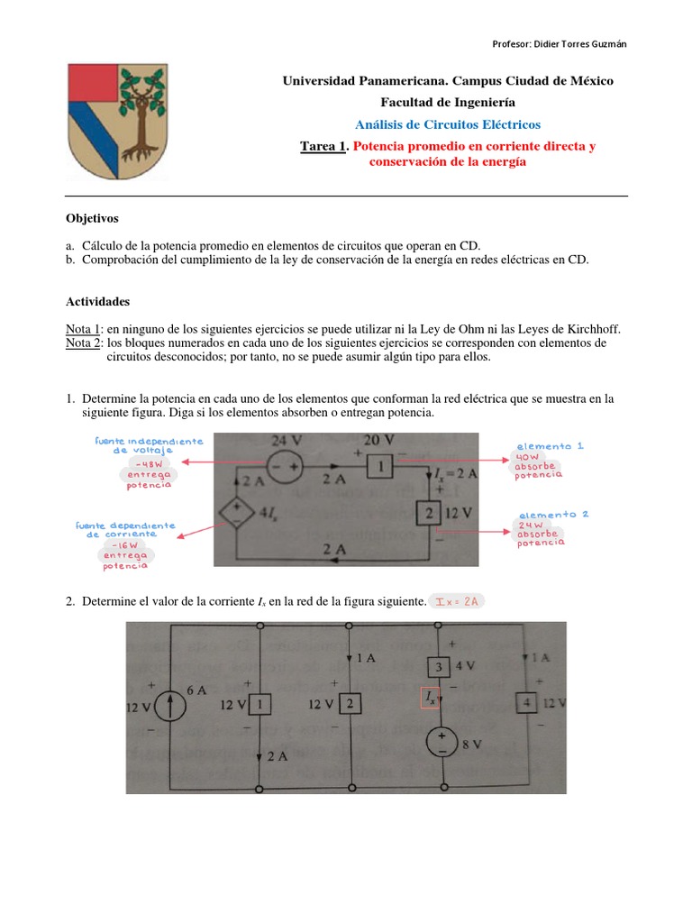 Tarea 1 Circuitos Eléctricos | PDF