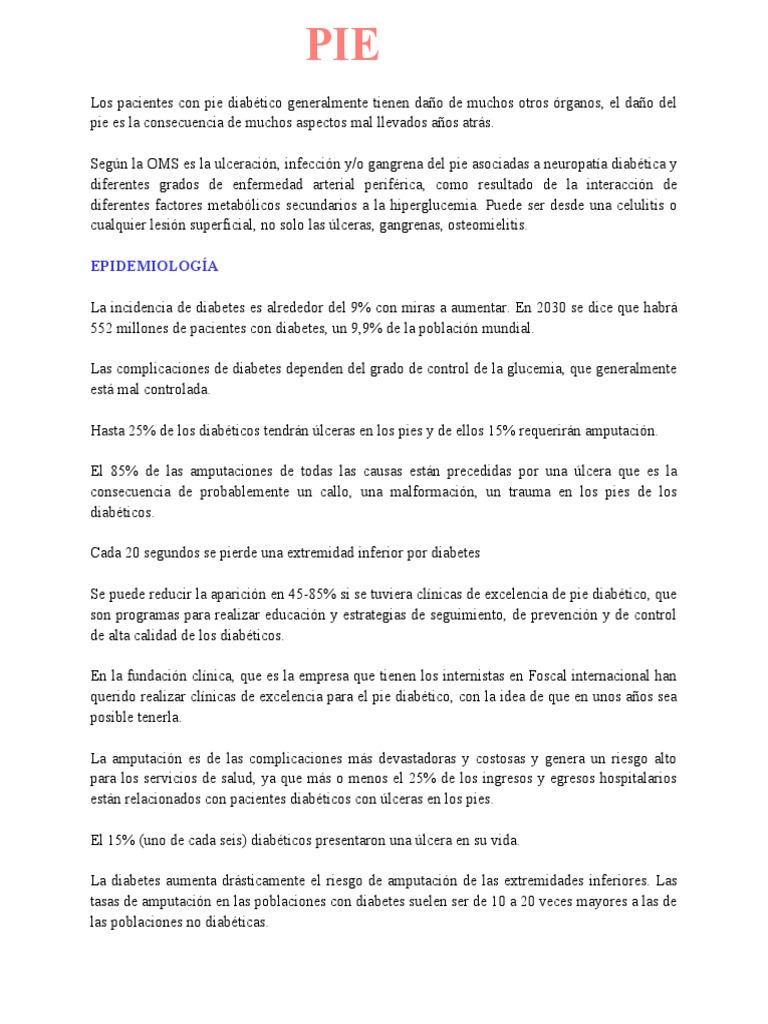 2) Pie Diabético SOR | PDF | Diabetes | Herida