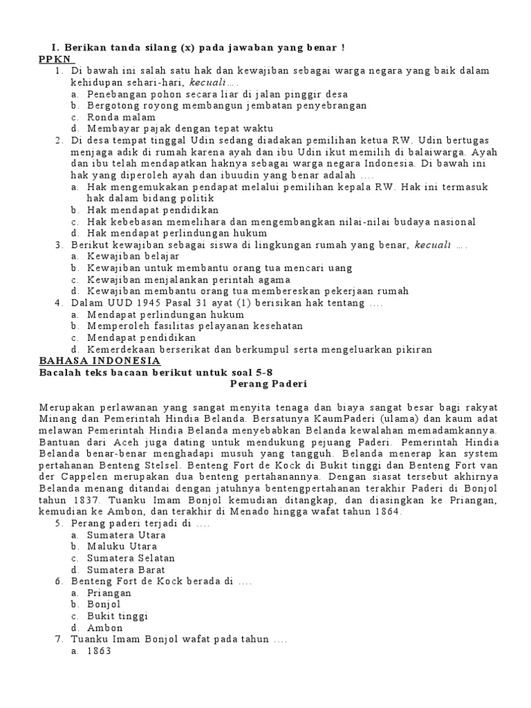 Pat Tema 6 Kelas 6 | PDF