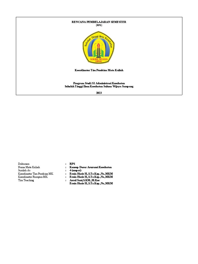 Rps Dasar Asuransi | PDF