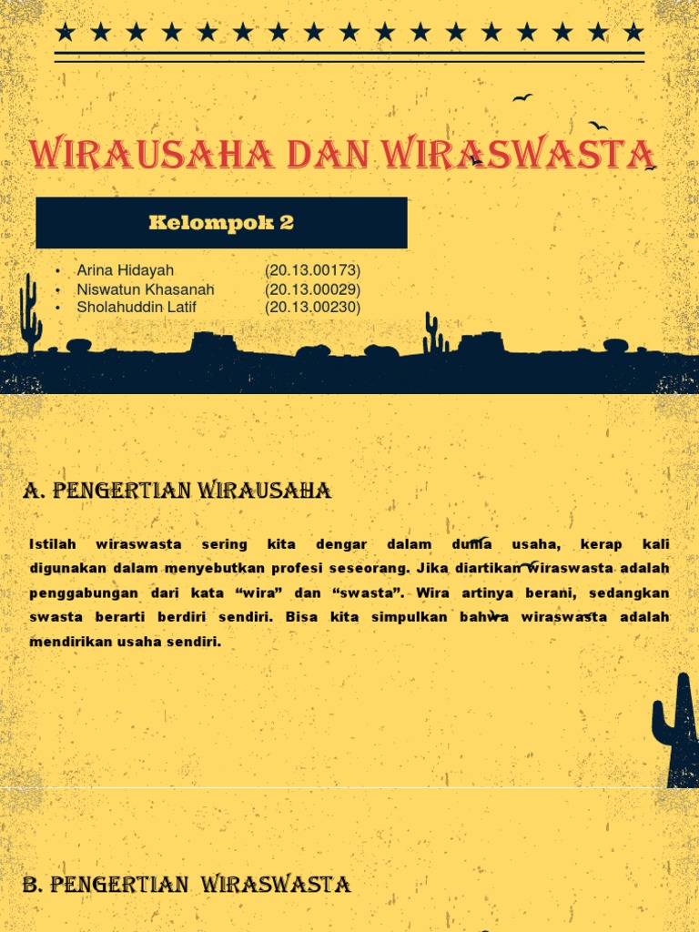 wirausaha dan wiraswasta | PDF