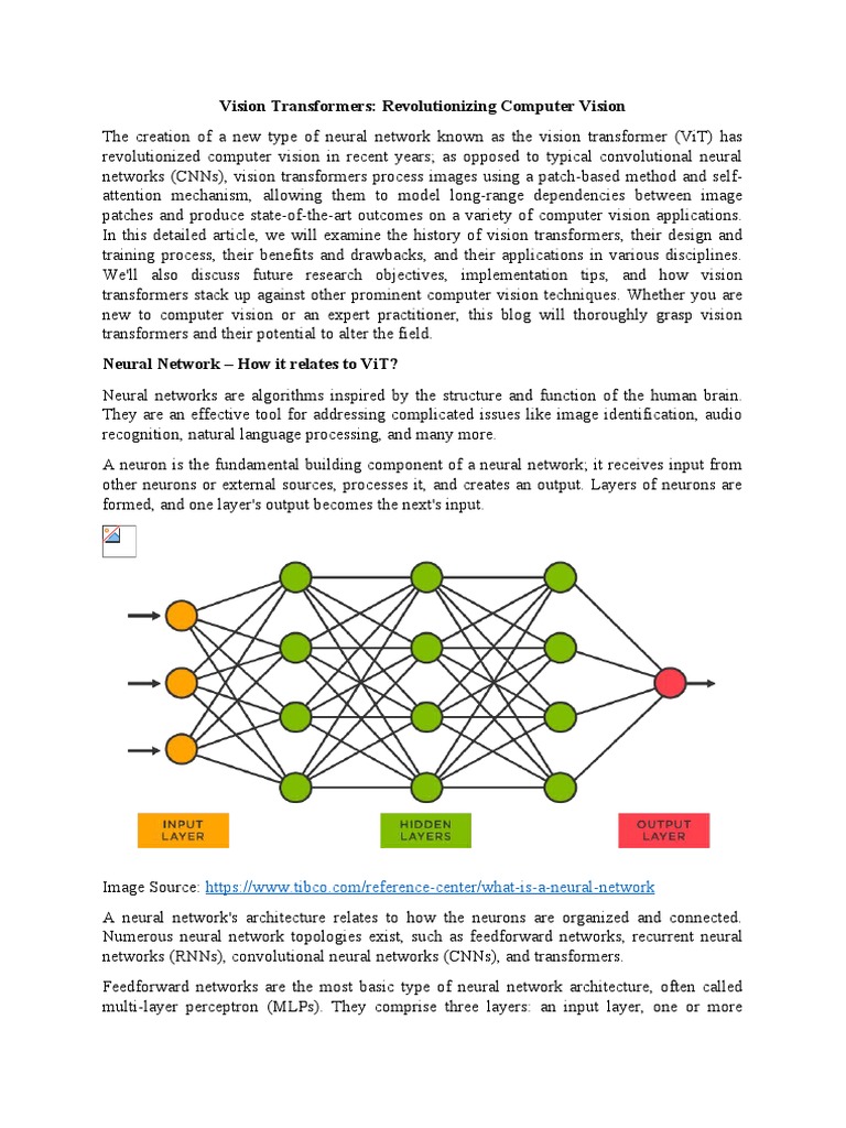 Vision Transformers: Revolutionizing Computer Vision | PDF | Computer ...