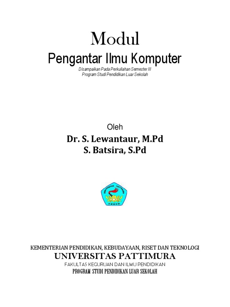 Modul Pengantar Ilmu Komputer | PDF