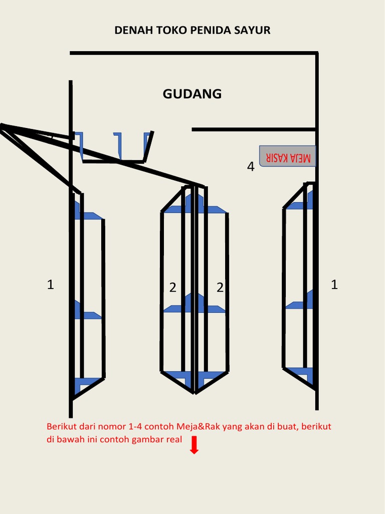 Denah Toko Dan Desain Meja | PDF