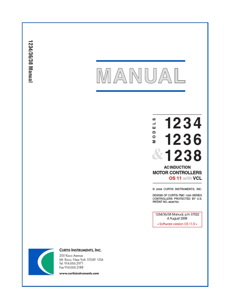 Curtis Controller 1236 Manual | PDF | Electric Motor | Electrical ...