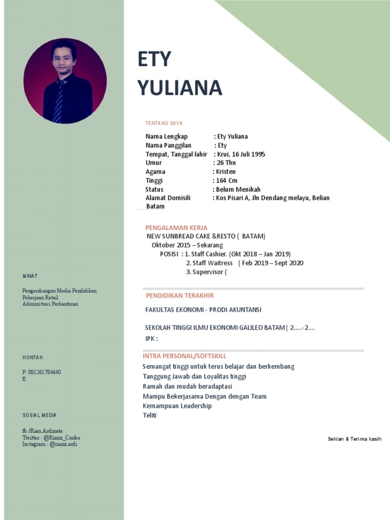 Ety CV Baru | PDF