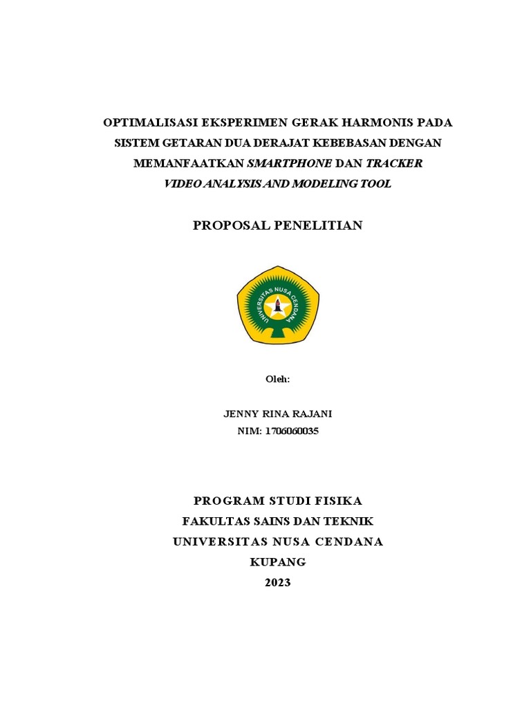 Proposal Penelitian - Jenny Rina Rajani | PDF