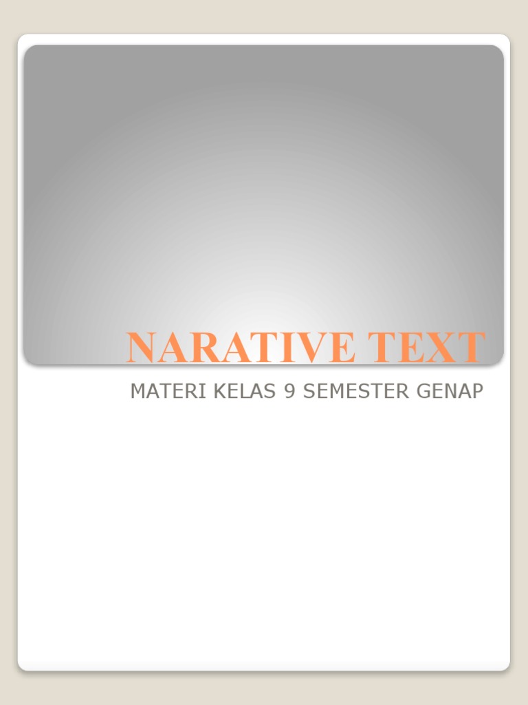 Narative Text Bag 1 | PDF
