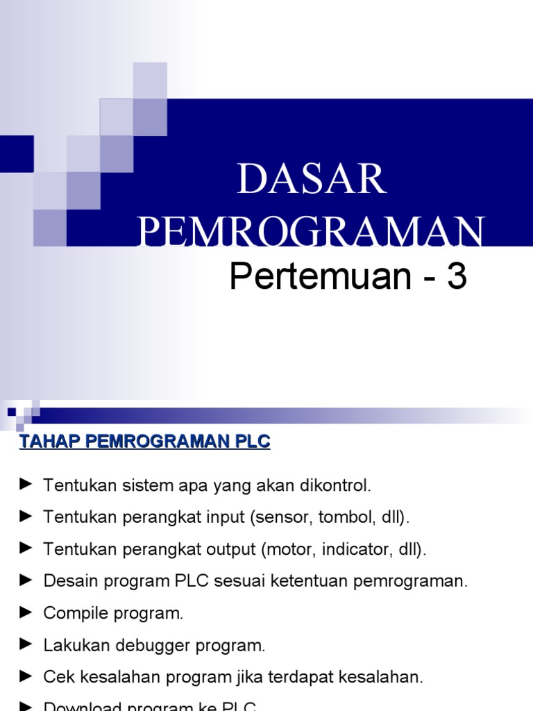 TM 3 Dasar Pemrograman PLC | PDF