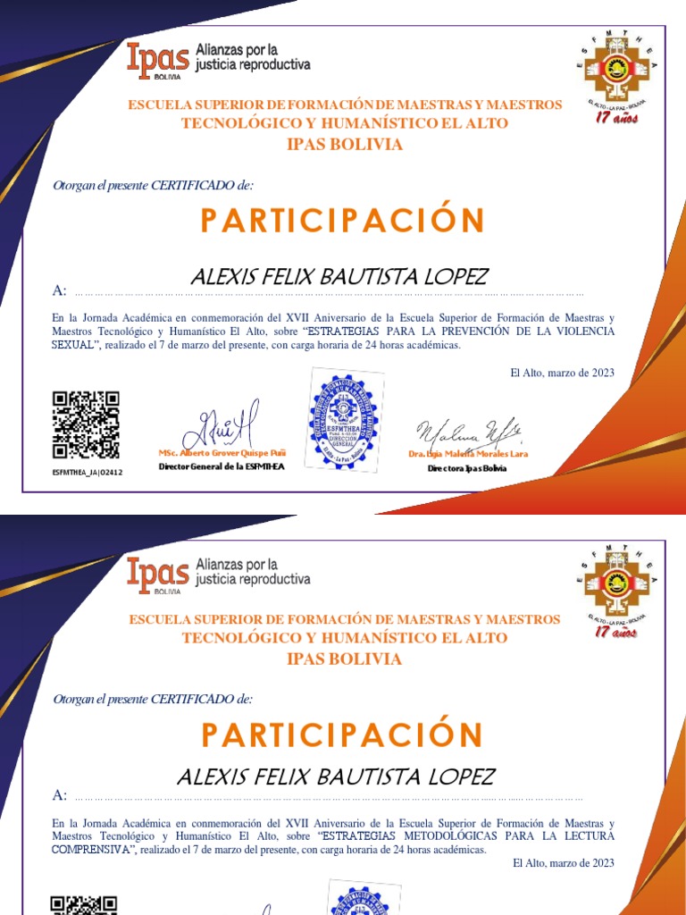 Certificados | PDF