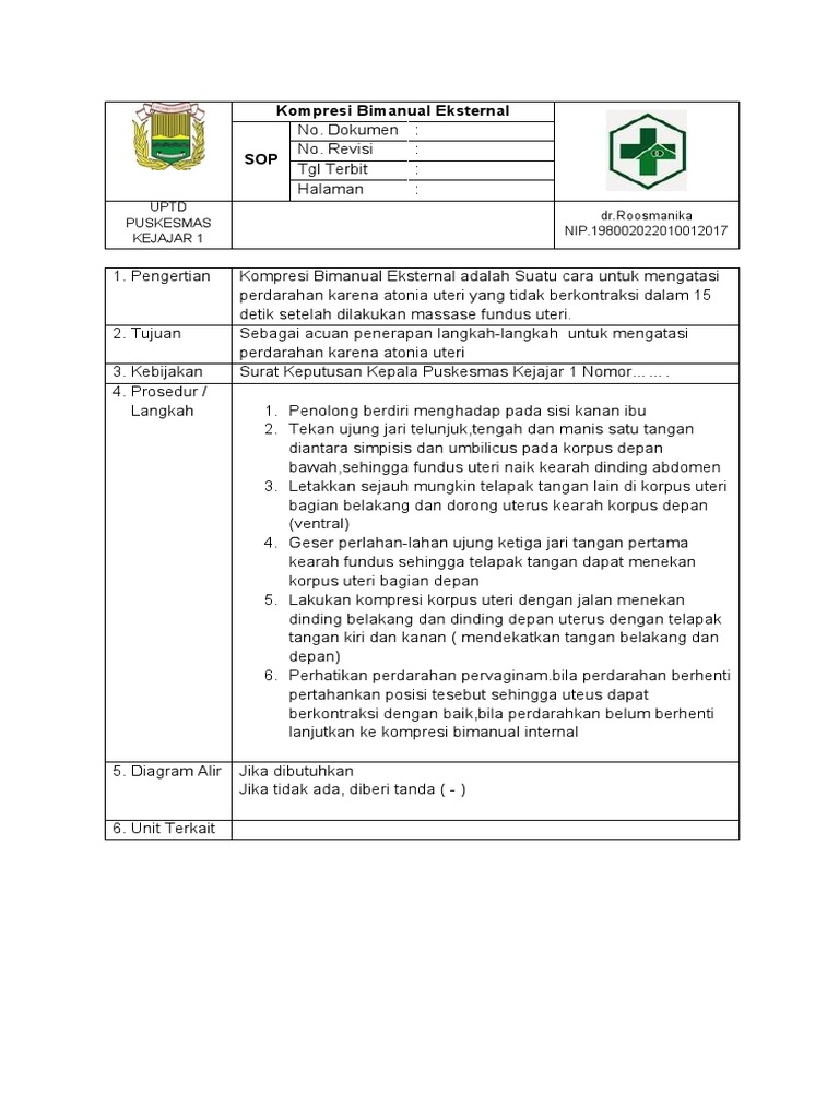 SOP KOMPRESI BIMANUAL EKSTERNAL | PDF
