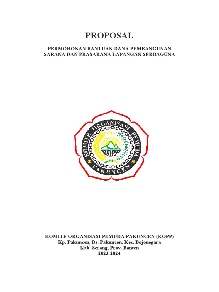 Proposal Pembangunan Lapangan Serbaguna | PDF