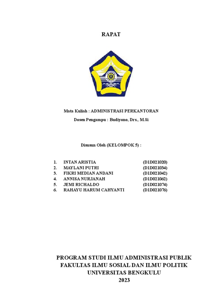 Jenis dan Fungsi Rapat dalam Organisasi | PDF