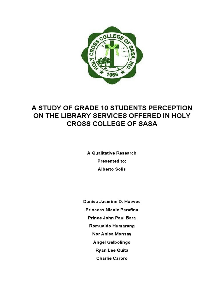 Library Services Perception Study at HCCS | PDF | Libraries | Information