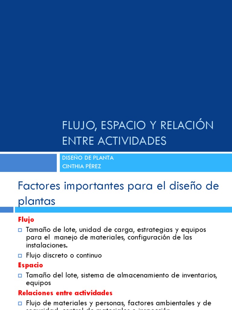 8flujo, Espacio y Relaciones Entre Actividades | PDF