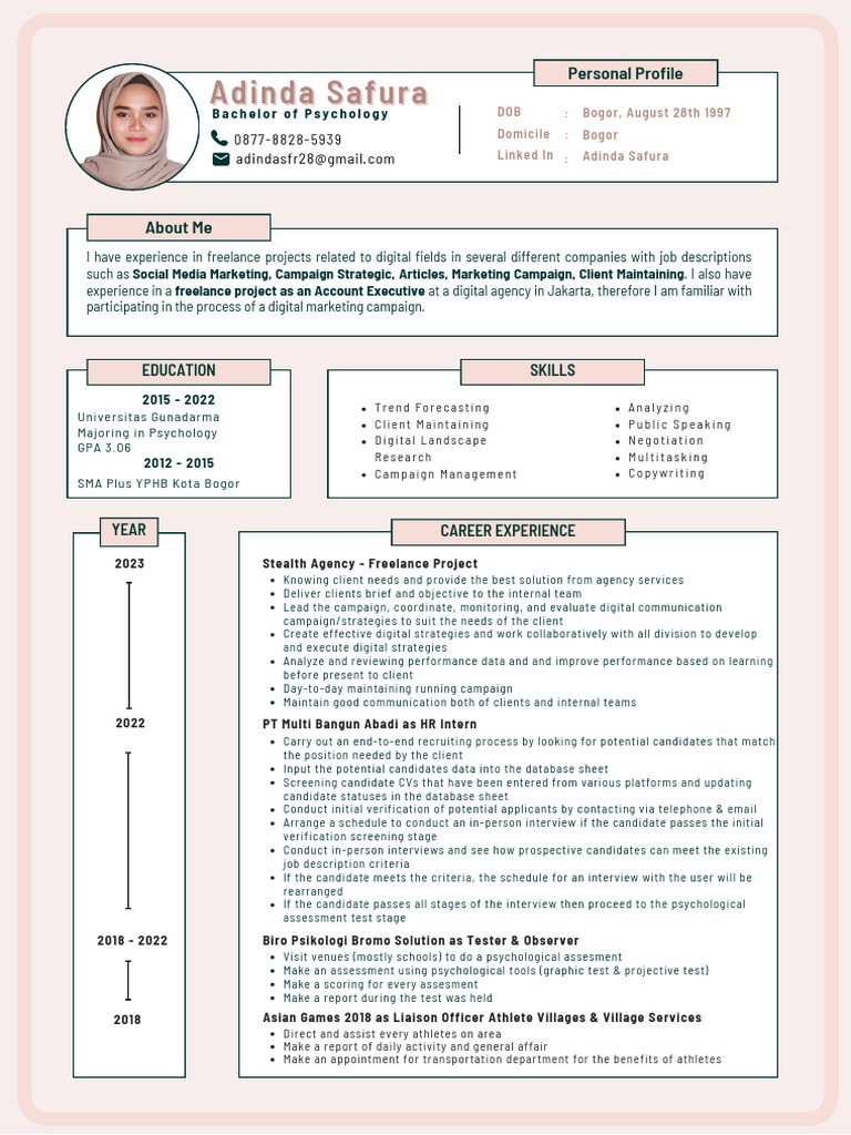 Adinda Safura Adinda Safura: Personal Profile | PDF | Digital Marketing | Résumé