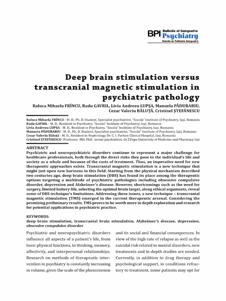 07.deep Brain Stimulation Versus Transcranial Magnetic Stimulation in ...