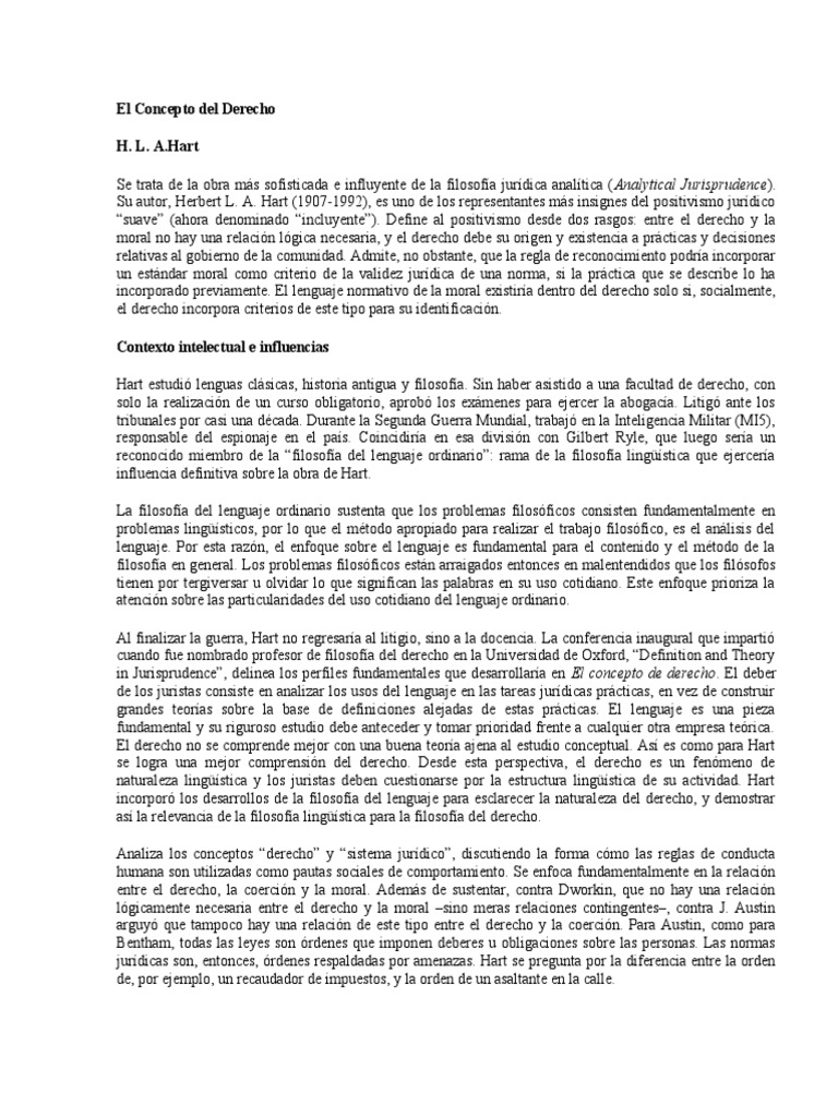 El Concepto Del Derecho - H. L. A. HART | PDF | Juez | Moralidad