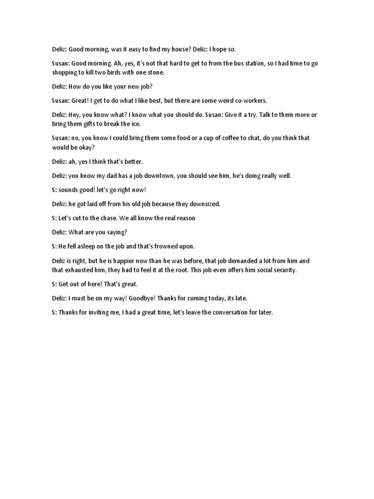 2.2 Assignment - A Conversation at Work | PDF