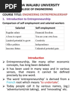 Lecture PPT Entrepreneurship | PDF | Entrepreneurship | Leadership