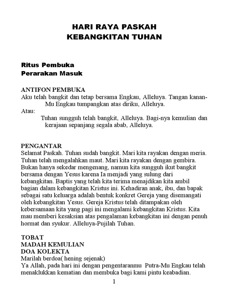 Perayaan Minggu Paskah 2023 | PDF