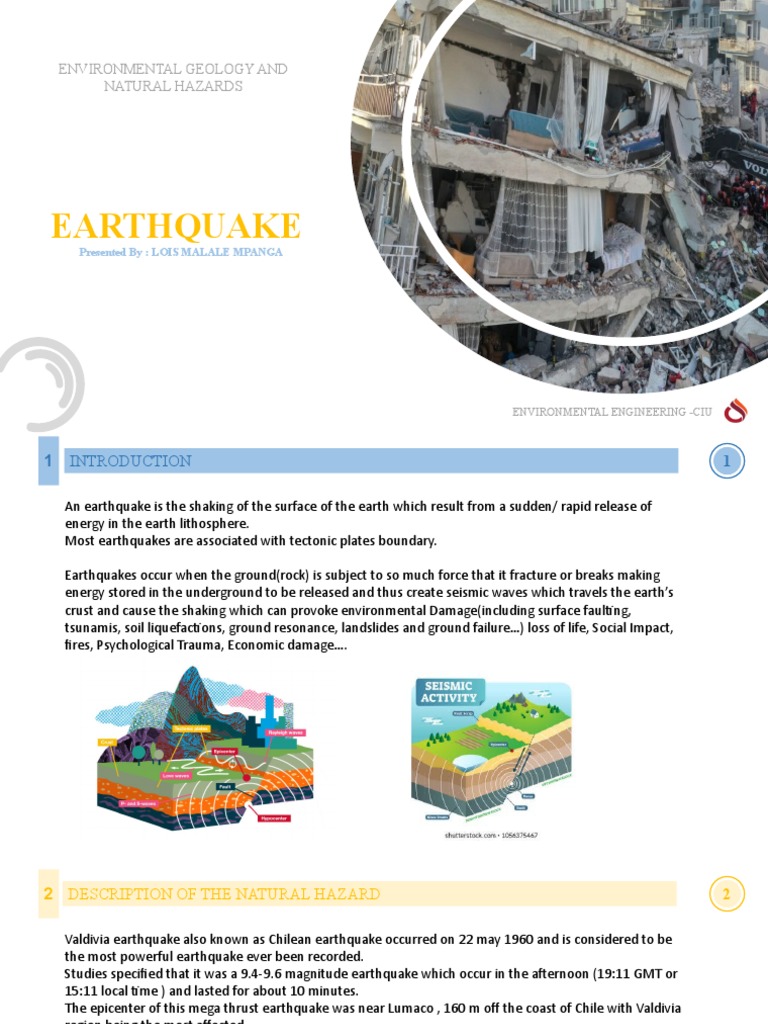Enve 430 Earthquake Presentation | PDF | Earthquakes | Tsunami