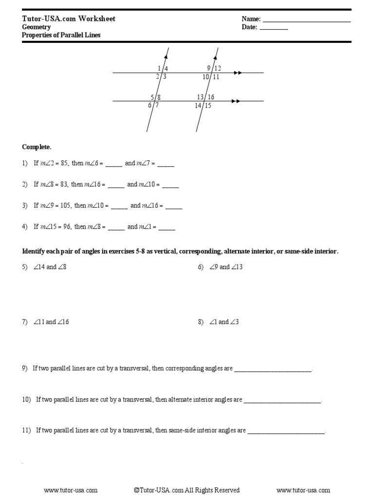 g3 Properties Parallel Lines | Download Free PDF | Classical Geometry ...