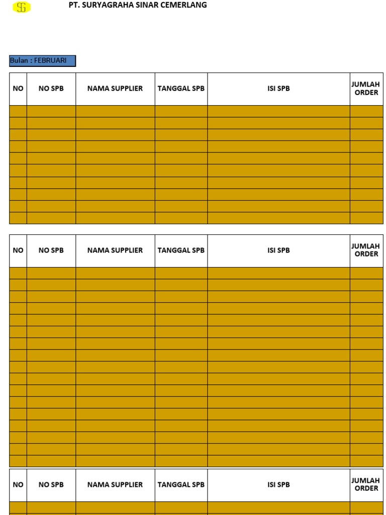 Purch REKAP SPB | PDF