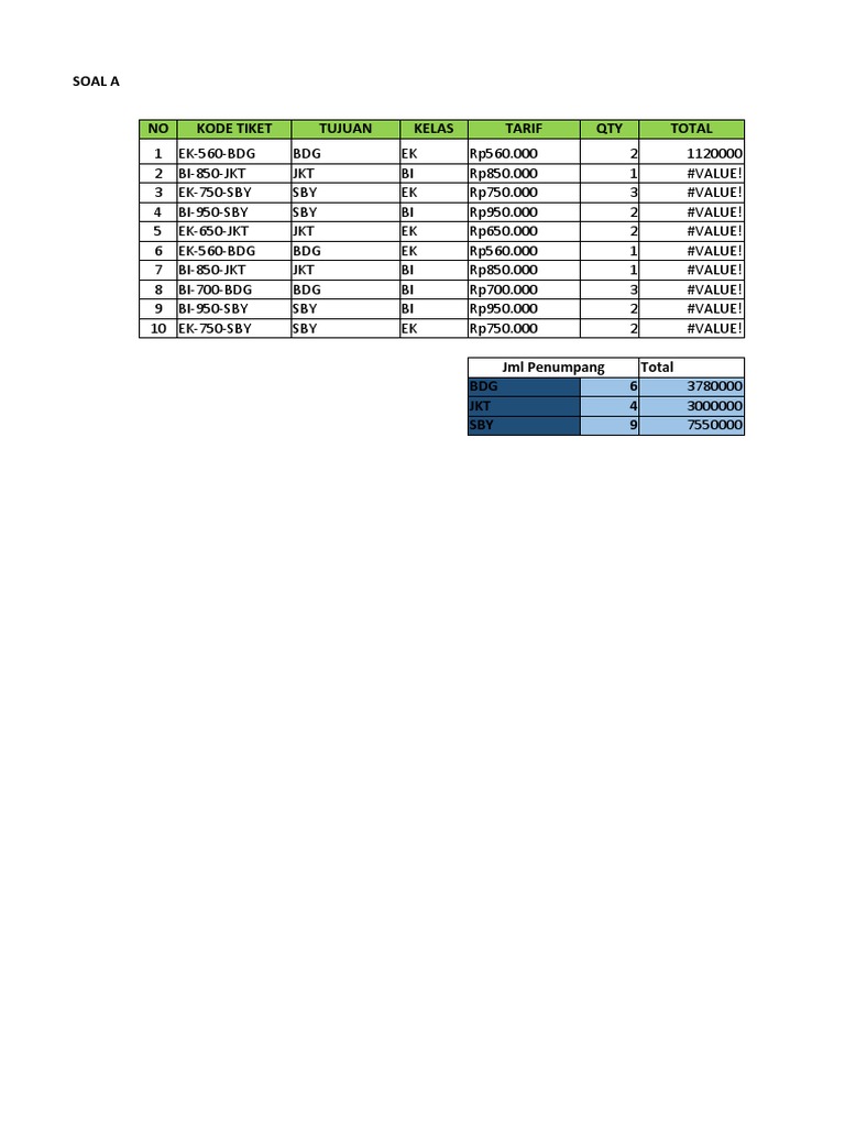 MS Excel Praktik 4 - B11.2022.07880 | PDF