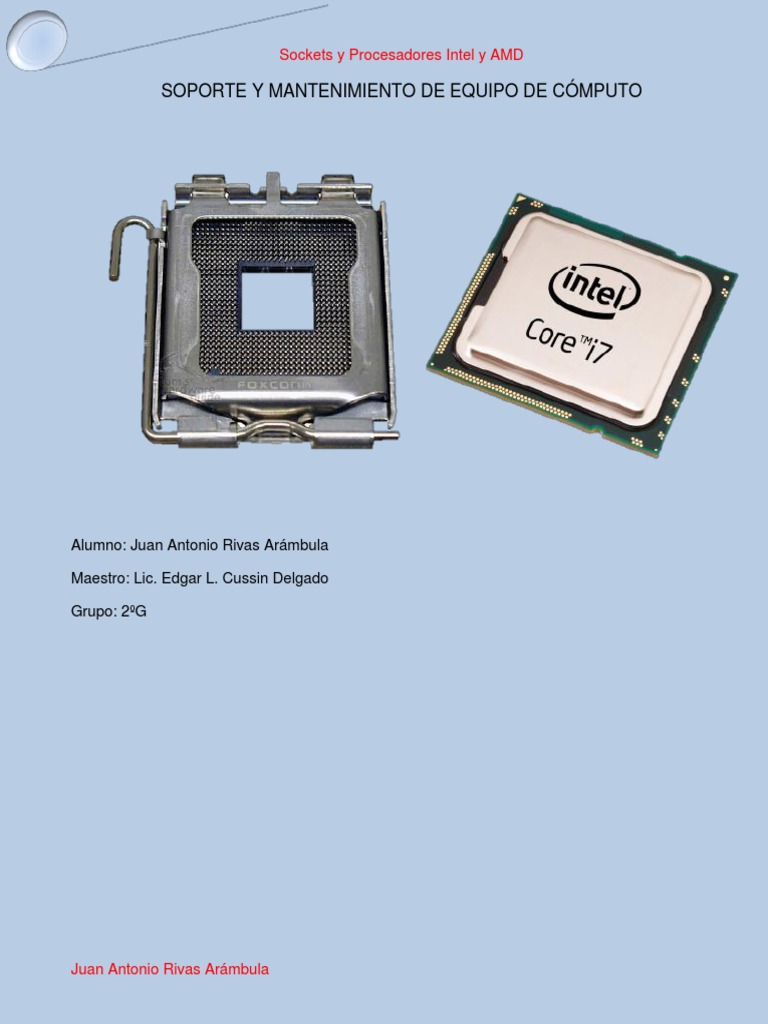 Sockets y Procesadores Intel y AMD | PDF | Microprocesador | Unidad ...